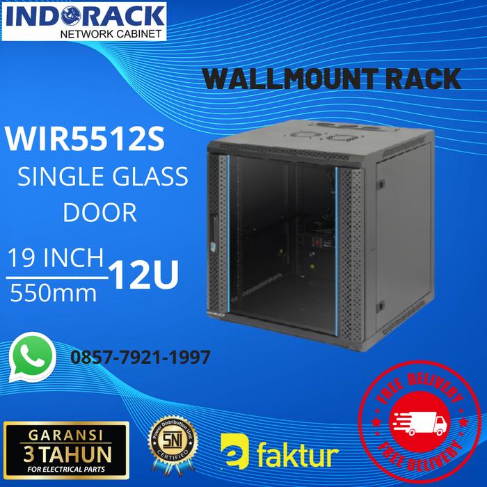 Jual Indorack WIR5512S 12U Box Rak Server Modem Wifi Gantung Dinding ...