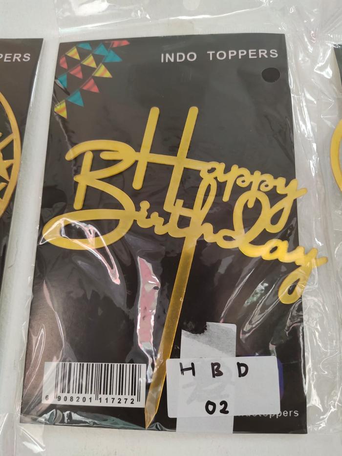 Jual TOPPER PLAIN HAPPY BIRTHDAY / TOPPER CAKE - HBD 06 - Kota Bekasi ...