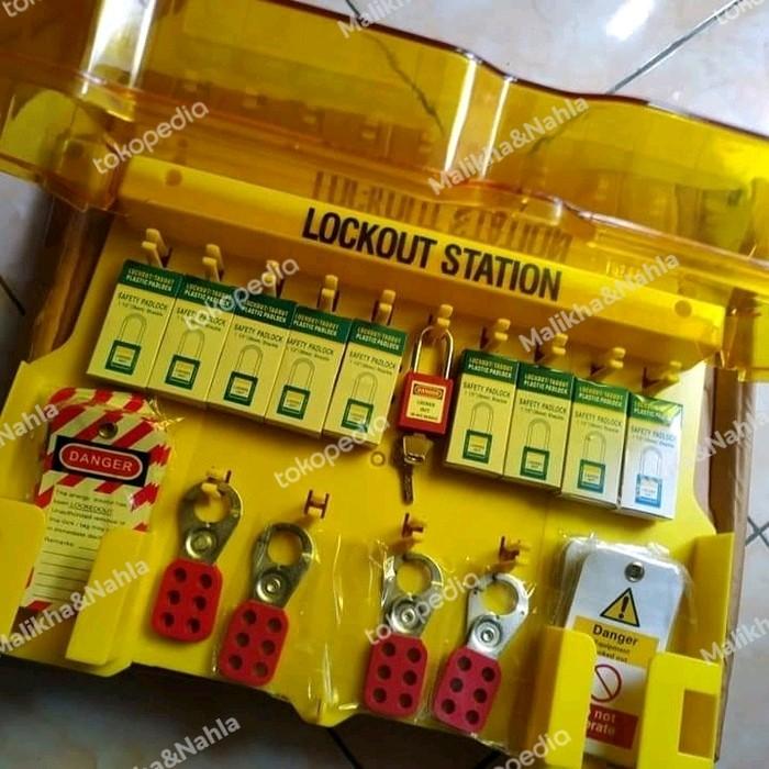 Jual Lockout Tagout Station With LOTO Devices. Lock Out Tag Out Kit ...