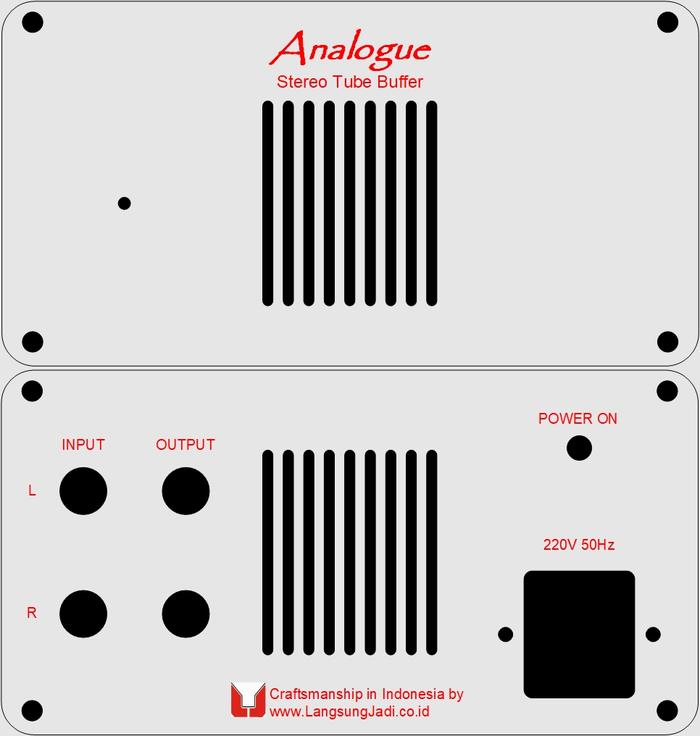 Jual Analogue Stereo Tube Buffer Box Casing Aluminum Acrylic 6DJ8 6922 6SN7 - Kab. Bogor ...