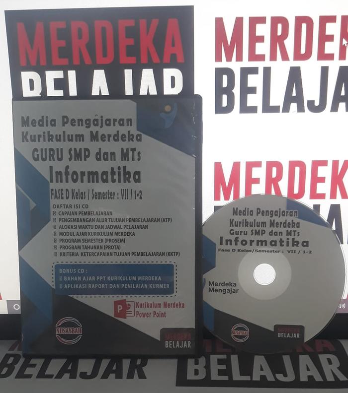 Jual CD MODUL AJAR KURIKULUM MERDEKA FASE D SMP INFORMATIKAKELAS 7,2SMT ...