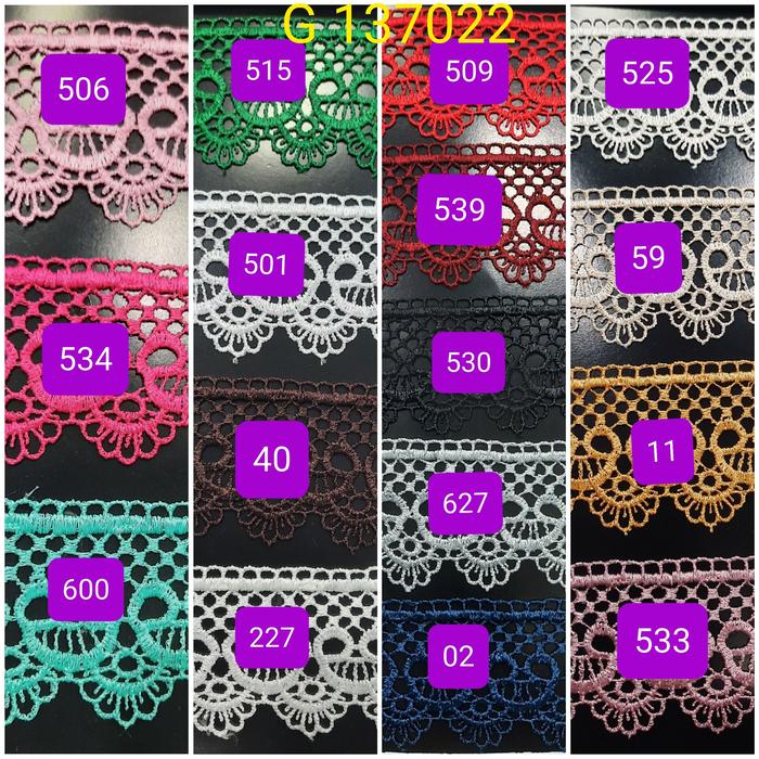 Jual RENDA GIPER/GYPER LEBAR 6CM 137022 HARGA ECER = Rp 5000 (per 50cM ...