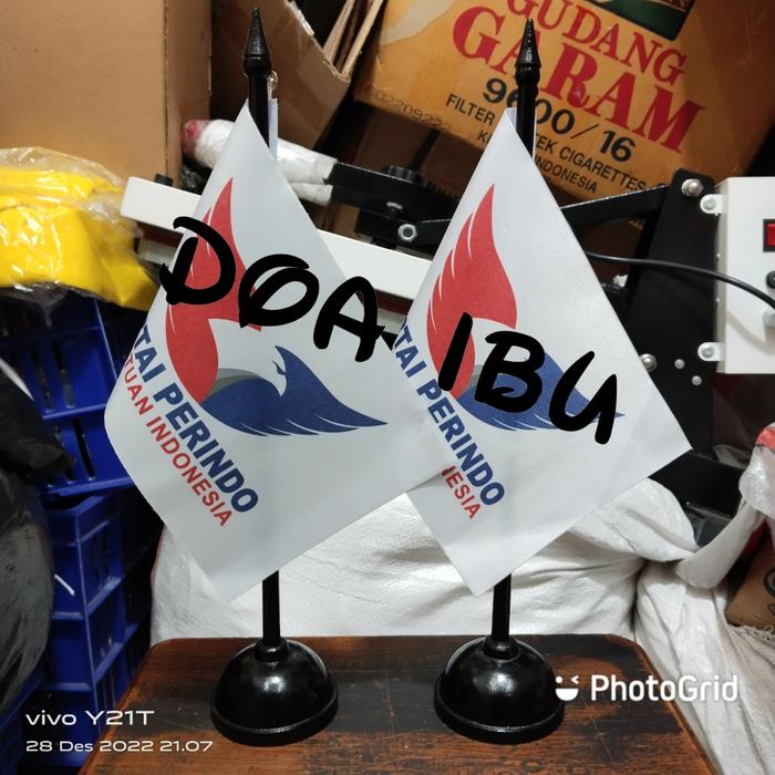 Jual tiang kayu meja+bendera meja partai PERINDO - Jakarta Pusat - DO'A ...