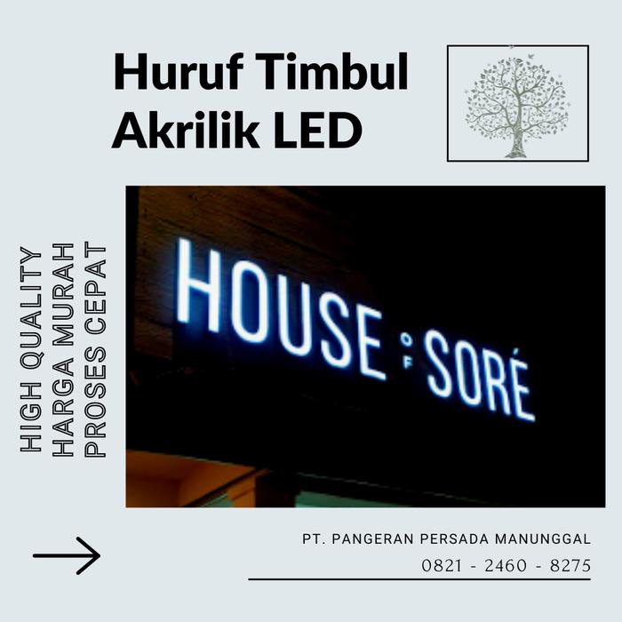 Jual Huruf Timbul Acrylic Akrilik 3D Signage LED Letter Timbul ...