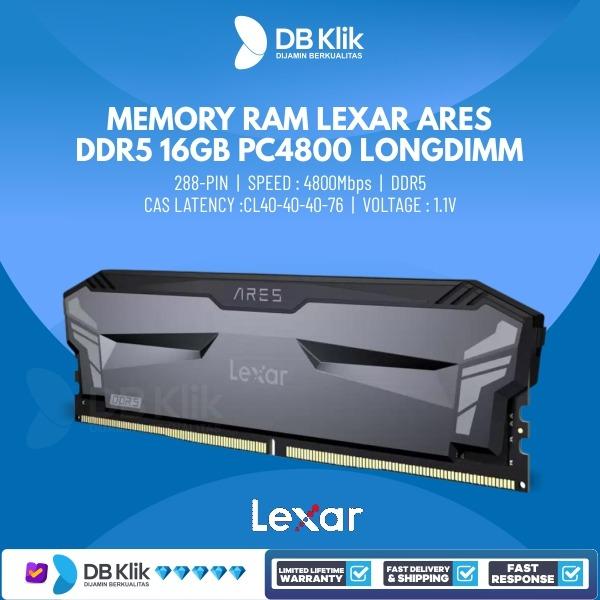Memory RAM LEXAR ARES DDR5 16GB PC4800 LONGDIMM- Lexar DR5 16GB PC4800