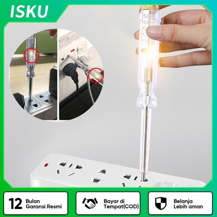 Jual Tespen ISKU/Obeng Test Pen Listrik Tespen 100-500 VAC - Jakarta ...