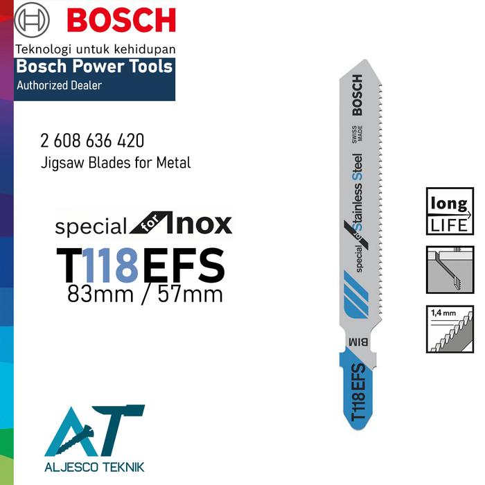 Jual BOSCH MATA JIGSAW T118EFS STAINLESS STEEL INOX - Kota Tangerang ...