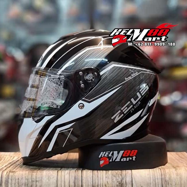 Jual Zeus 822B AO21 Helm Zeus FLAT VISOR ZS-822B ZS822 822 (FREE VISOR ...
