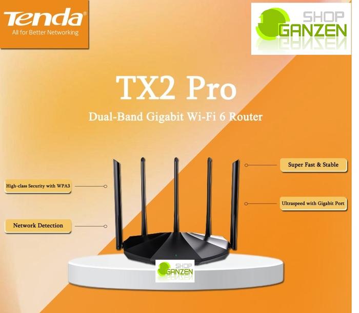 Jual Tenda TX2 Pro Dual-Band Gigabit Wi-Fi 6 Router - Jakarta Pusat ...