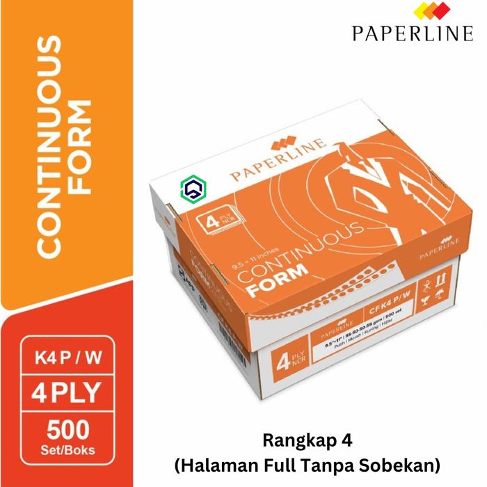 Jual Continuous Form Kertas Komputer Paperline 9.5 x11 4 ply Rangkap CF ...