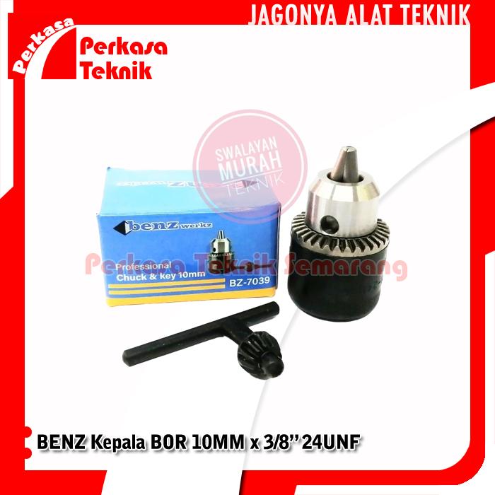 Jual BENZ BZ7039 KEPALA BOR 10MM DRAT DRILL CHUCK+KEY SET 10MMx3/8 ...