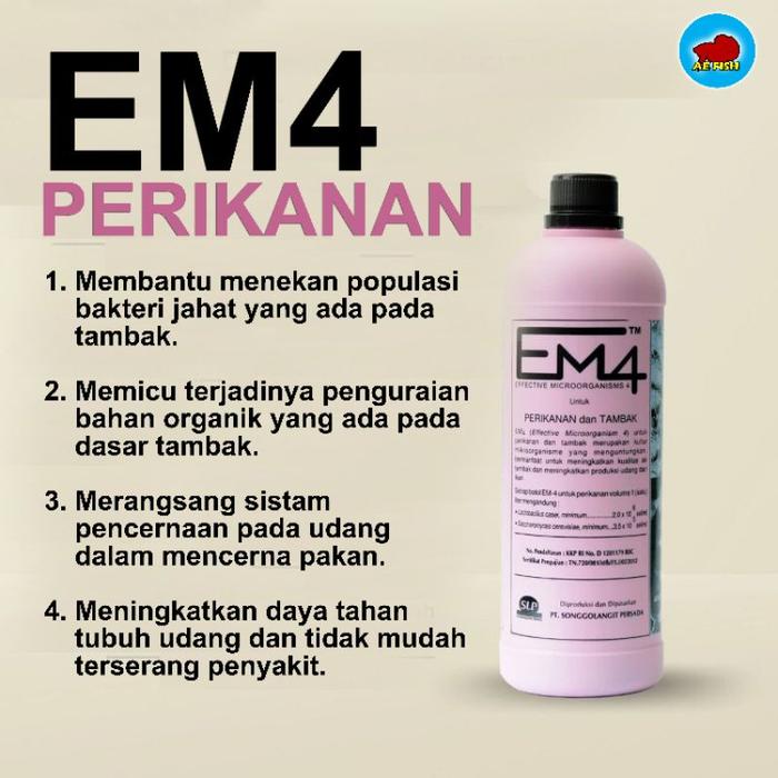 Jual em4 perikanan 1 liter probiotik tambak ikan dan udang - Kab ...