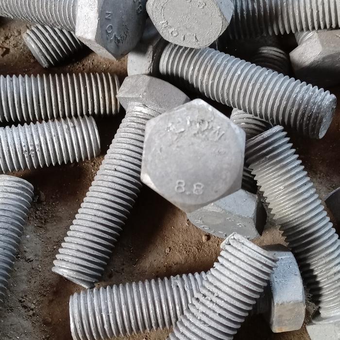 Jual baut mur baja 8.8 HDG M8 x 25mm dan 2ring komplit hotdip galvabis - Jakarta Pusat - nunu ...