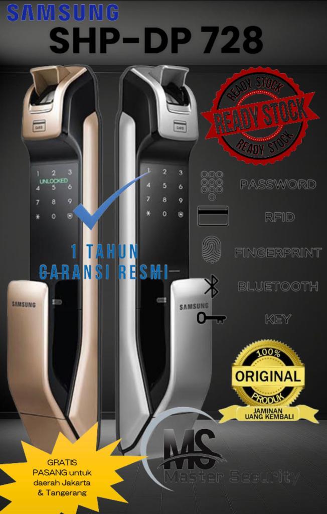 Jual Samsung Door Lock Digital SHP DP 728 push handle with Bluetooth - Kota Tangerang - Master ...