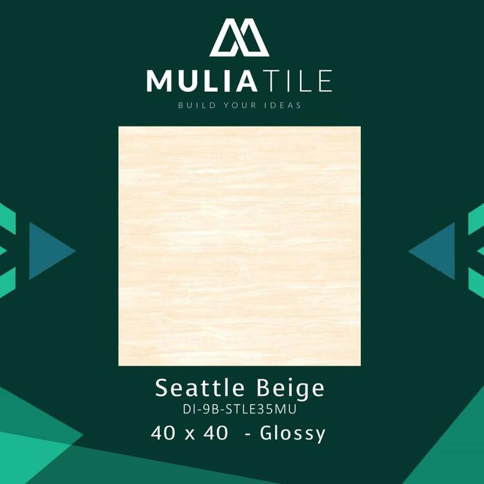 Jual KERAMIK LANTAI MULIA TILE SEATTLE BEIGE 40X40 KUALITAS 1 GRADE A ...