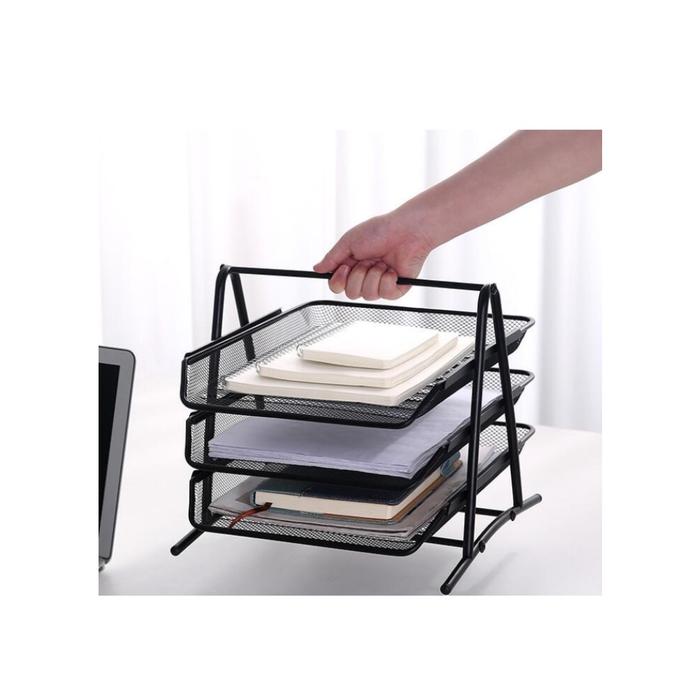 Jual Document Tray/Rak Susun/Letter Tray/Bak surat Besi 3 Susun Vtec di ...