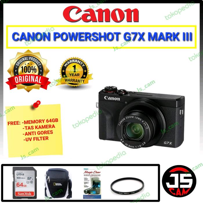 Jual Canon Powershot G7x Mark Iii - Kamera Canon G7x Mark Iii - 16gb Di ...