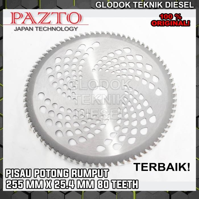 Jual MATA PISAU MESIN POTONG RUMPUT BULAT 255 MM x 1.4 x 25.4 MM 80 T GIGI - PAZTO 80 T - Kota ...