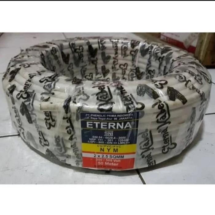 Jual Kabel Listrik Kawat Tembaga Isi 2 ETERNA NYM 2X2,5 50 Meter 1 Roll - Kab. Bekasi - Utama ...