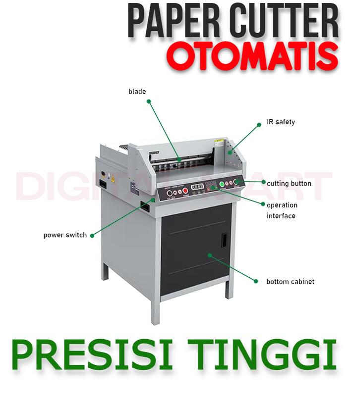 Jual Paper Cutter Otomatis Mesin Pemotong Kertas Presisi QZ450VS ...
