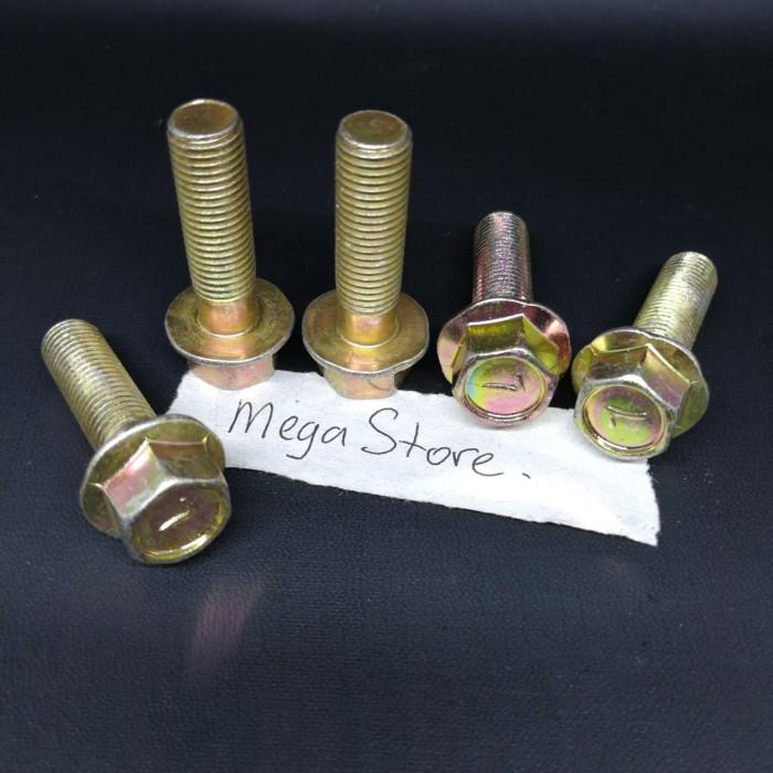 Jual Flange bolt baut flange motor 10x25 panjang 2.5cm baut kunci 14 ...