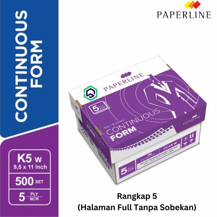 Jual Continuous Form Kertas Komputer Paperline 9.5 x11 5 ply Rangkap CF ...