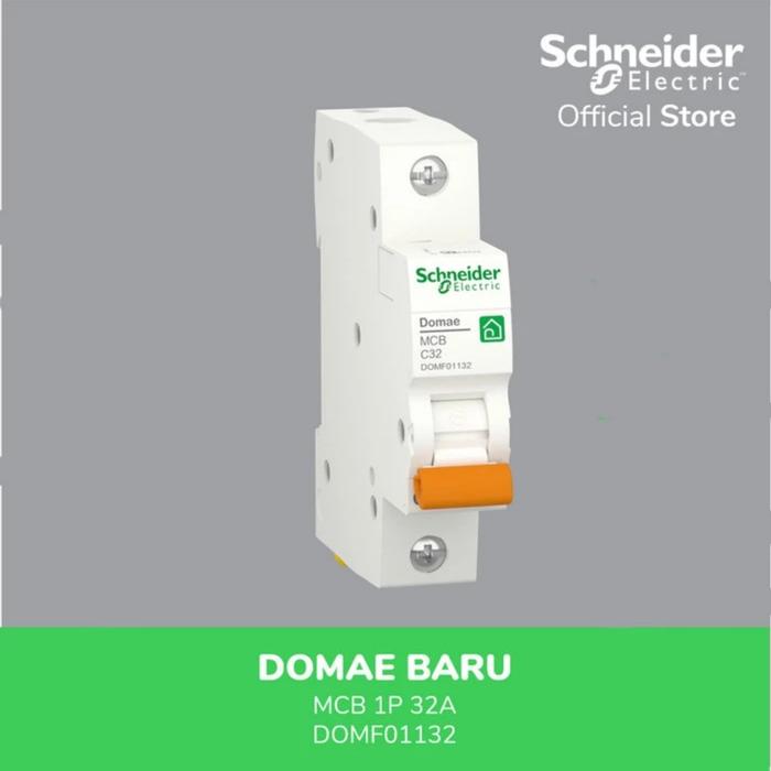 Jual SCHNEIDER MCB DOMAE 1P 32A NEW GENERATION SERIES DOMF01132 ORIGINAL - Jakarta Pusat ...
