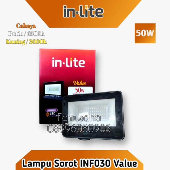 Jual INLITE Lampu Floodlight SMD INF030 50W Sorot Tembak Putih / Kuning ...