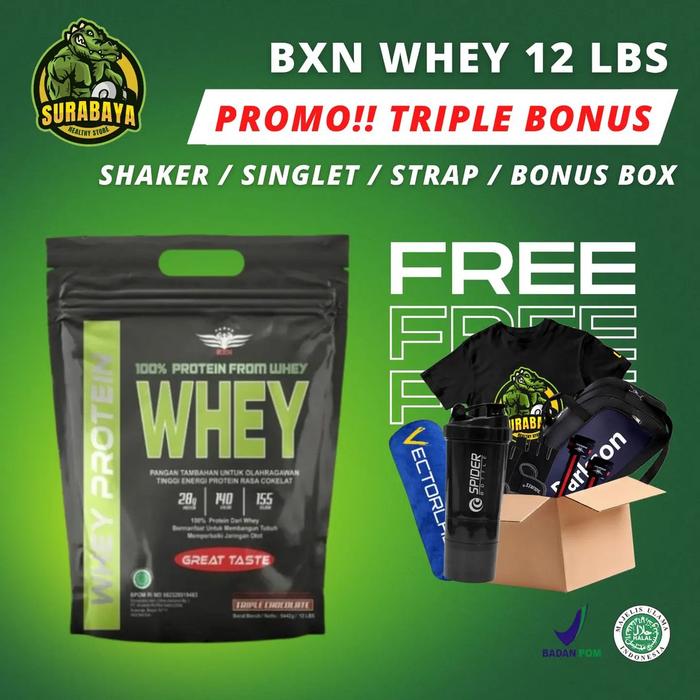 Jual BXN Whey 12 Lbs WPI BX Nutrition 12Lbs Susu WPC Whey Protein ...
