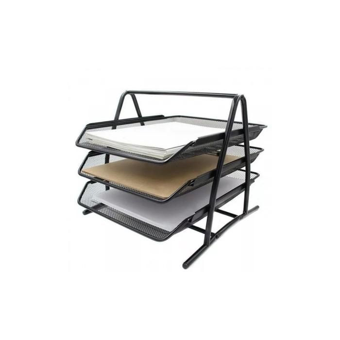 Jual Document Tray/Rak Susun/Letter Tray/Bak surat Besi 3 Susun Vtec di ...