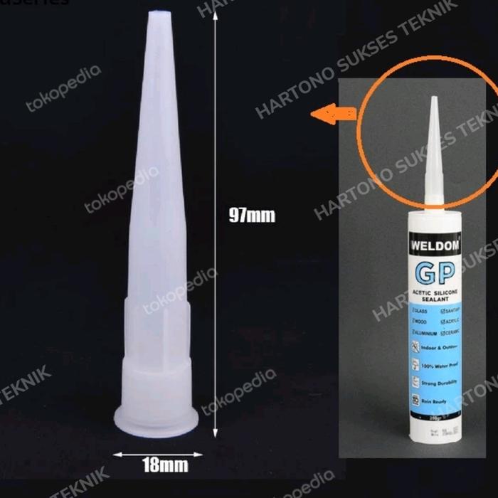 Jual Nozzle Refill Lem Kaca Botol Sealant Tutup Sealan Silikon ...