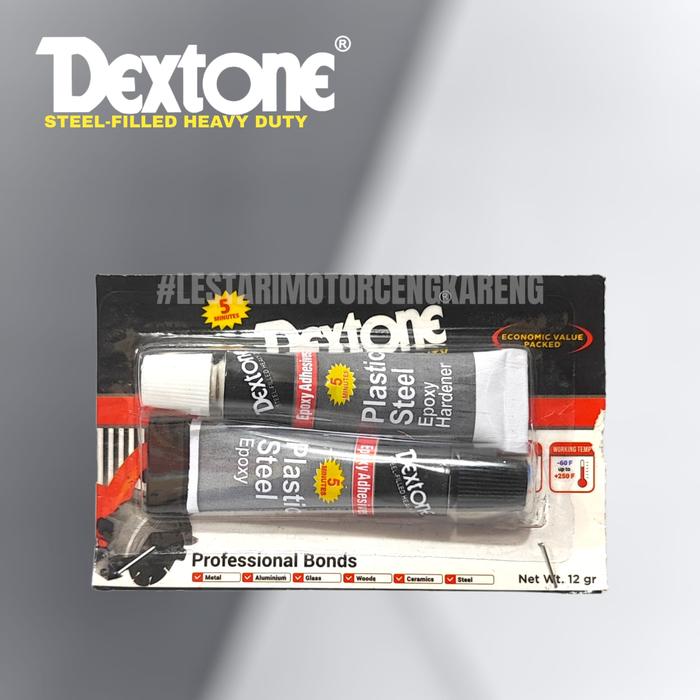 Jual LEM DEXTONE EPOXY ADHESIVES 5 MENIT UNTUK BODY PLASTIK BESI DLL 12 ...