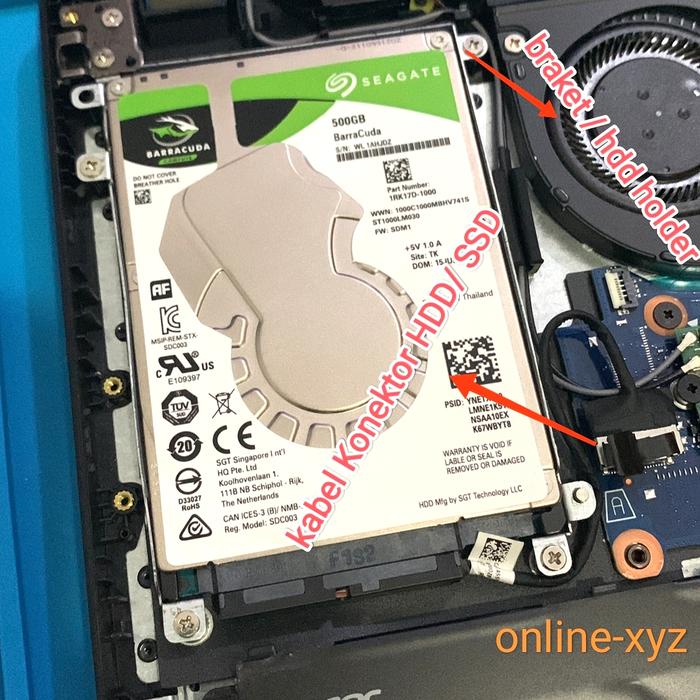 Jual Kabel Konektor Ssd Hdd Sata Acer Tmp214 P214 41 52 53 52g 53g N19q7 - Kabel Hdd/ssd Di ...