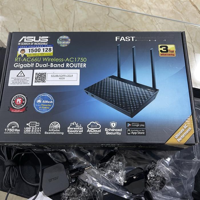 Jual ASUS RT-AC66U B1 AC1750 Dual Band Gigabit WiFi Router with AiMesh - Jakarta Utara - Onigiri ...