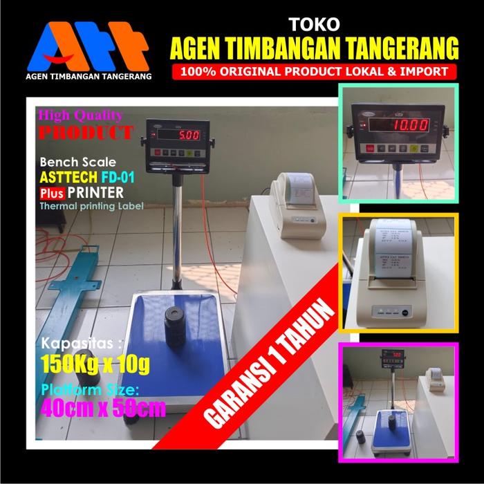Jual Timbangan Digital 150kg Asttech FD-01 Printer - Kab. Tangerang ...