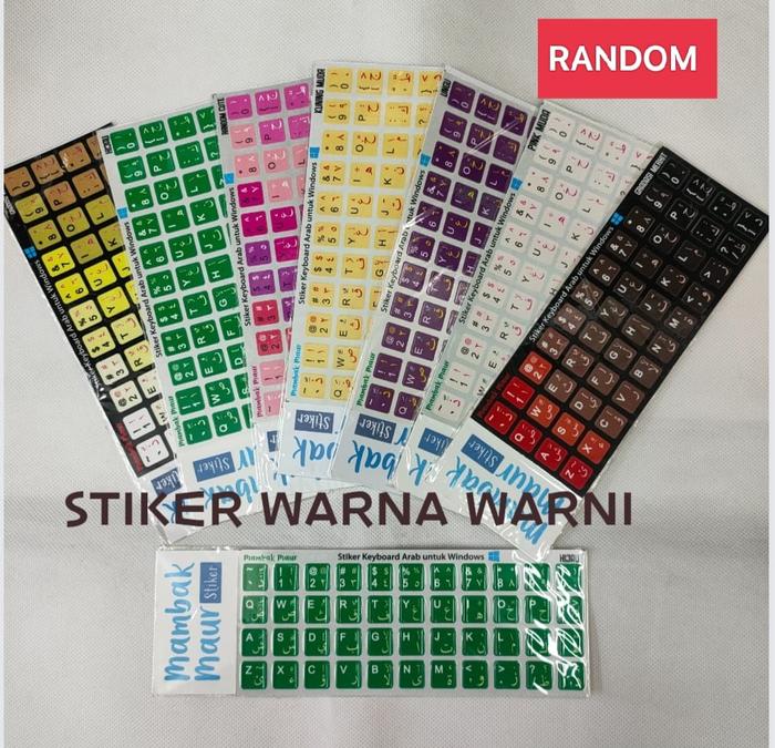 Jual Stiker Keyboard Arabic Buat Laptop /PC -Warna Random - Jakarta ...