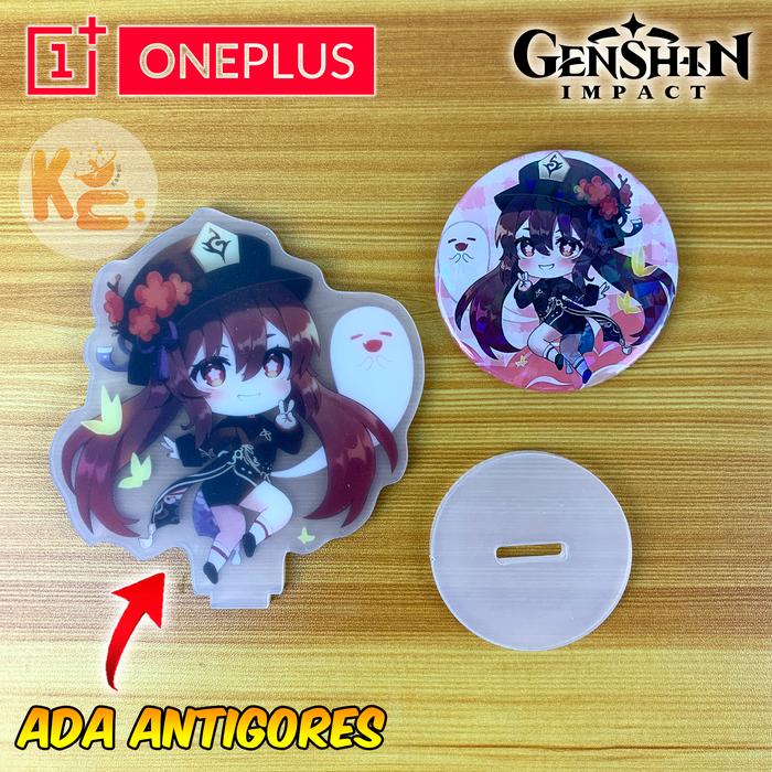Promo NEW 2022 Genshin Impact x OnePlus Standing Acrylic HuTao Model ...