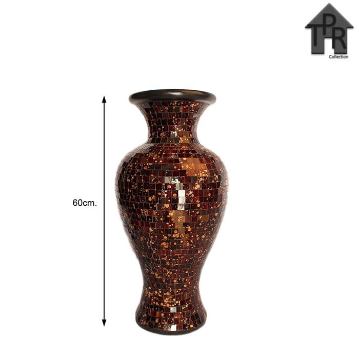 Jual Guci seni mozaik vas SXY motif coklat bercak gold - Tinggi 60cm ...