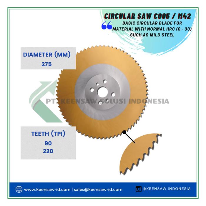 Jual Keensaw Saw Blade Circular saw mata potong besi baja D 275mm ...