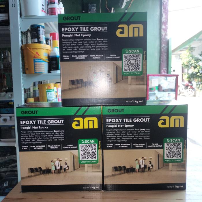 Jual epoxy tile grout am 55/pengisi Nat epoxy@warna grey orchid ...