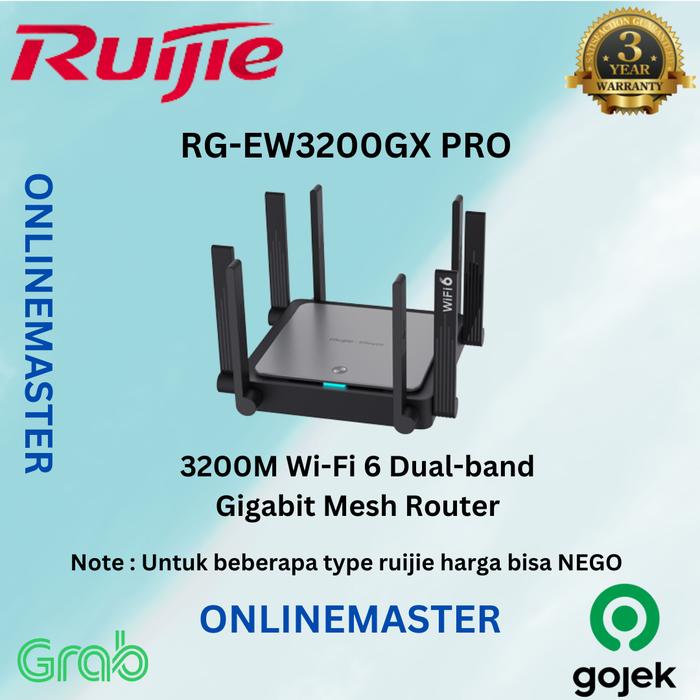 Jual Ruijie RG-EW3200GX PRO 3200M Router Mesh Dual-band Gigabit WiFi 6 ...