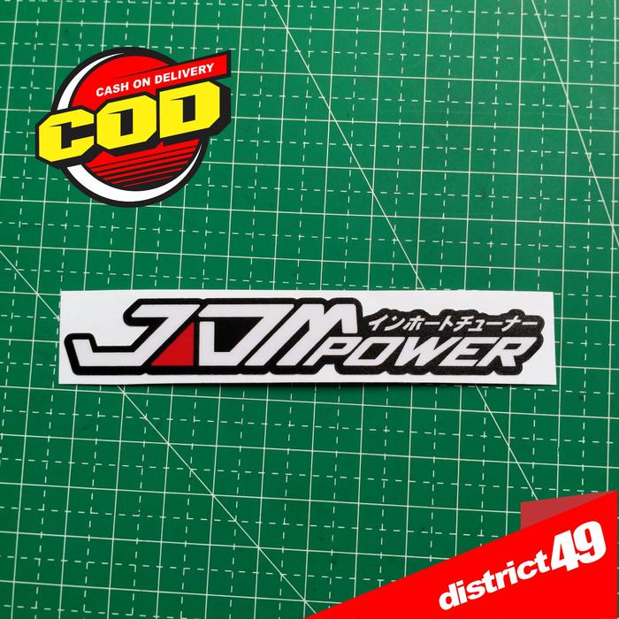 Jual Stiker Print Cut Laminasi Tahan Air - Stiker JDM POWER - Stiker ...