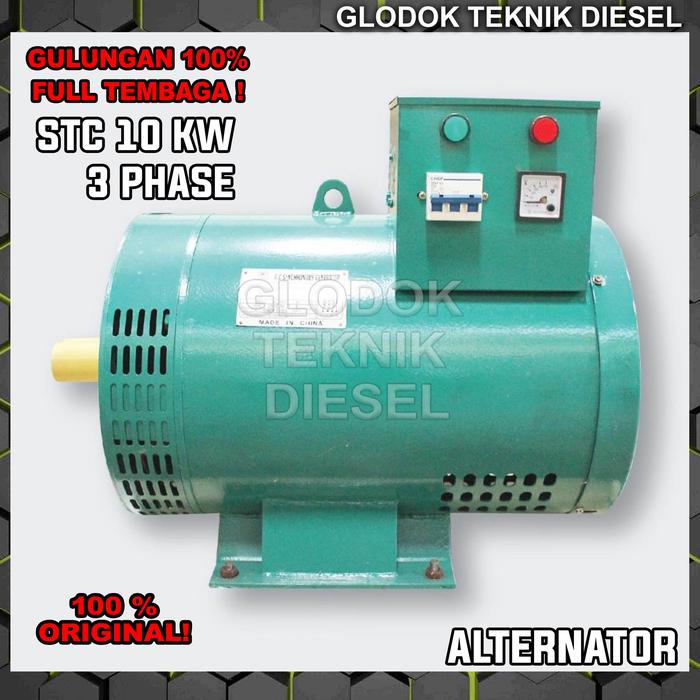 Jual Dinamo Alternator Listrik ST 10 STC kW Altenator TEMBAGA 3 & 1 ...