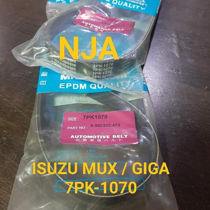 Jual fan van v belt tali kipas 7pk1070 isuzu mux giga 7pk-1070 ...