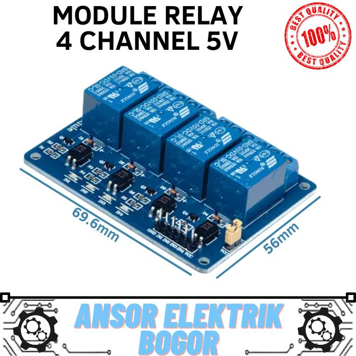 Jual RELAY MODULE 4 CHANNEL 5 VOLT OUTPUT 250VAC 30VDC 10A WITH ...