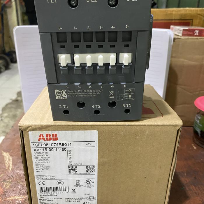 Jual Kontaktor abb ax115-30-11-80 3phas 160a 220vac - Kota Bandung ...