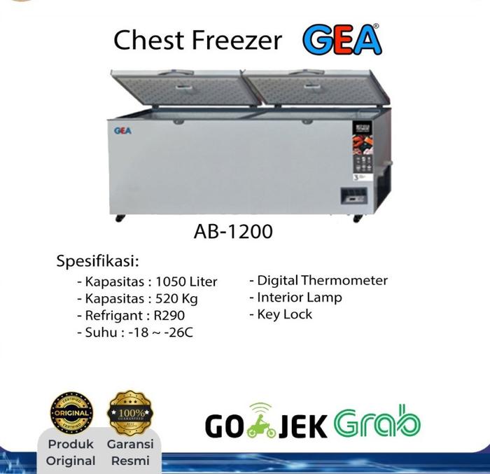 Jual CHEST FREEZER GEA AB 1200 TX / AB1200TX 1050 LITER JABODETABEK ...