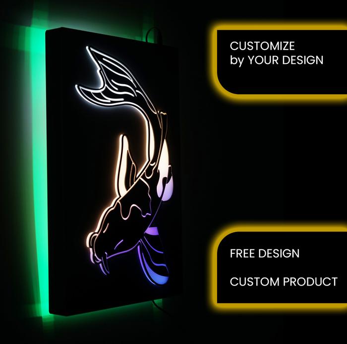 Jual Custom Signage Premium Neon Box Gradasi dan Backlight - Kab ...