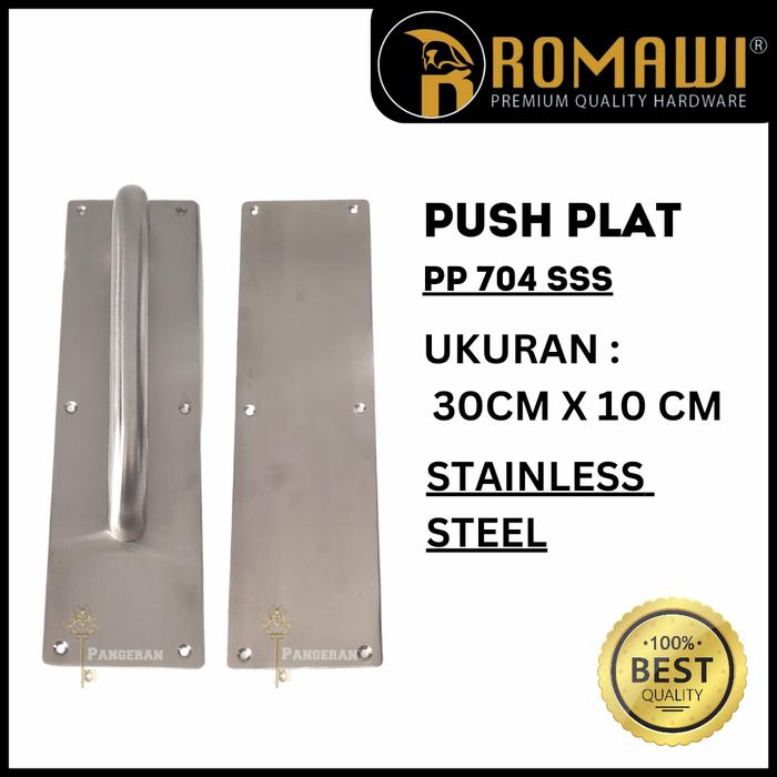 Jual PUSH PLAT HANDLE PINTU PULL PLATE PUSH PLAT STAINLESS STEEL PP 704 ...