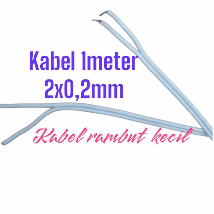Jual Kabel kecil rambut 2x0,2mm cable isi 2 praktek serabut komponen ...